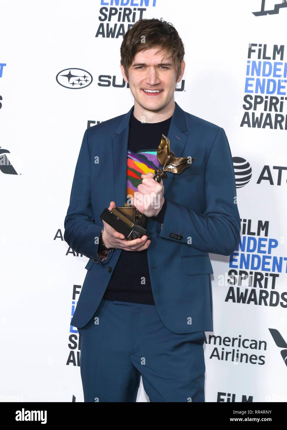 Bo Burnham poses in the press room of the Film Independent Spirit ...