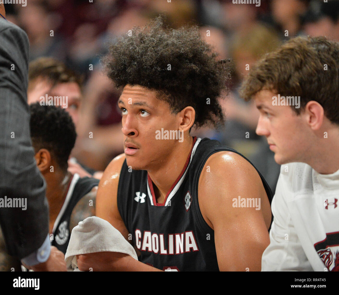 Starkville, MS, USA. 23rd Feb, 2019. South Carolina forward, Alanzo ...