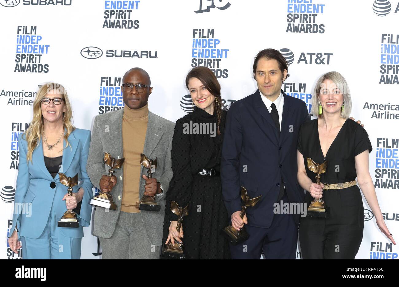 Brian Tyree Henry (l-r), Dede Gardner, Barry Jenkins, Adele Romanski ...