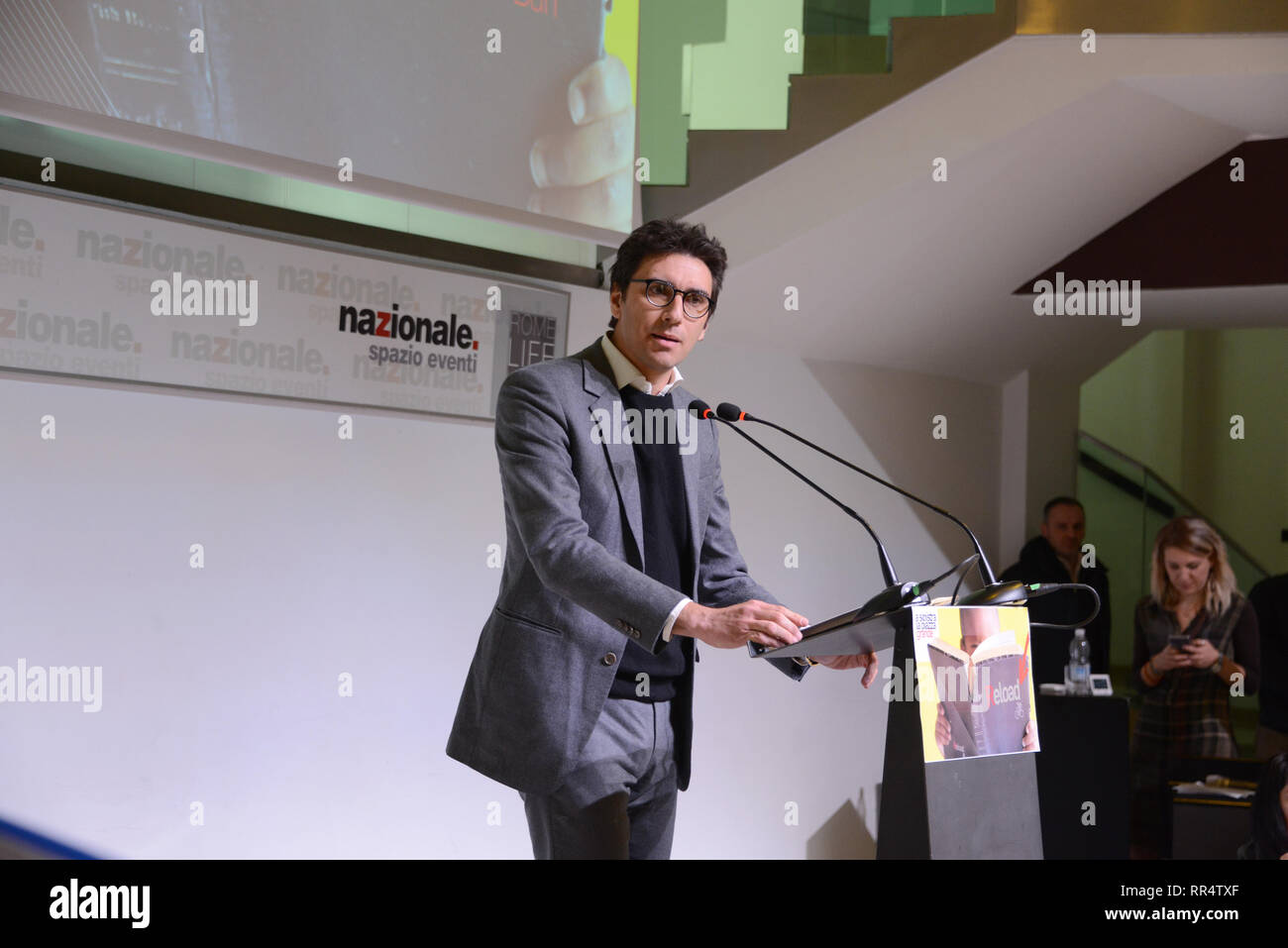 Rome, Italy. 24th Feb, 2019. Silvio Maselli, Councilor for Culture of ...
