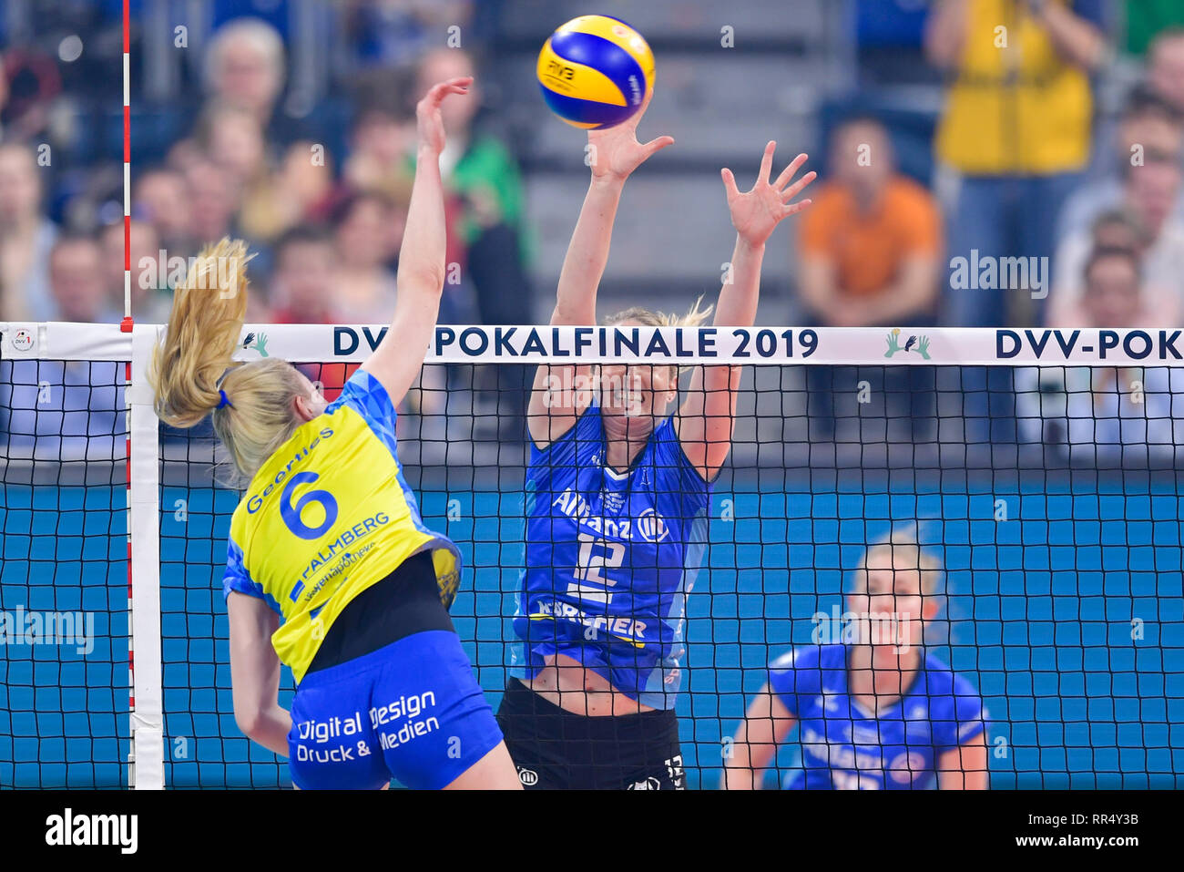 Mannheim, Germany. 24th Feb, 2019. Volleyball, women: DVV Cup, SSC ...