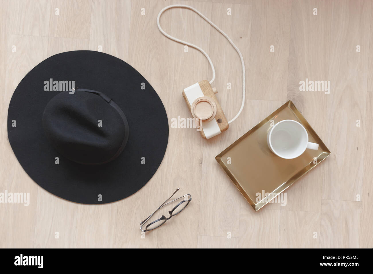 Flat lay fashion accessories. Top view Stock Photo - Alamy