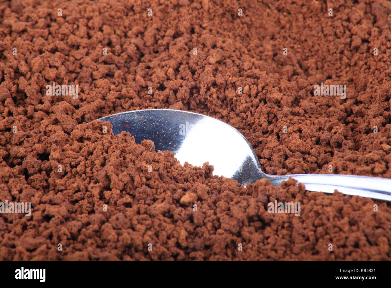 instant coffee and teaspoon Stock Photo - Alamy