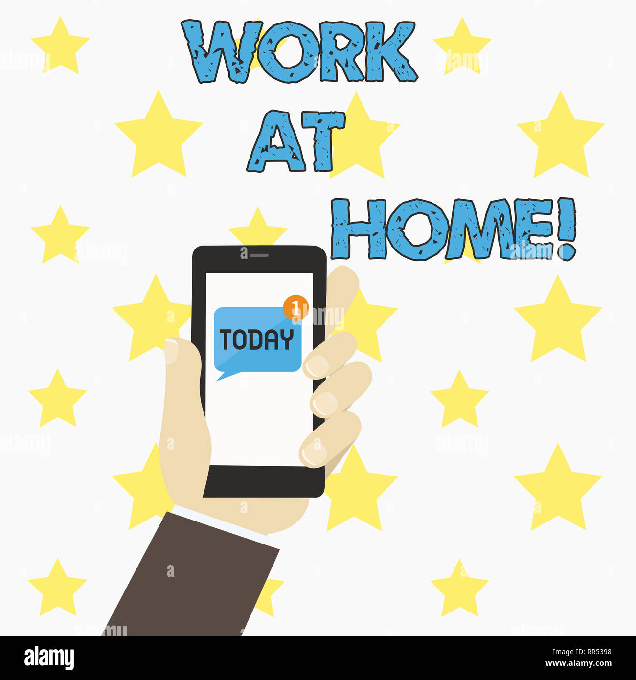 Word writing text Work At Home. Business concept for Freelance job ...