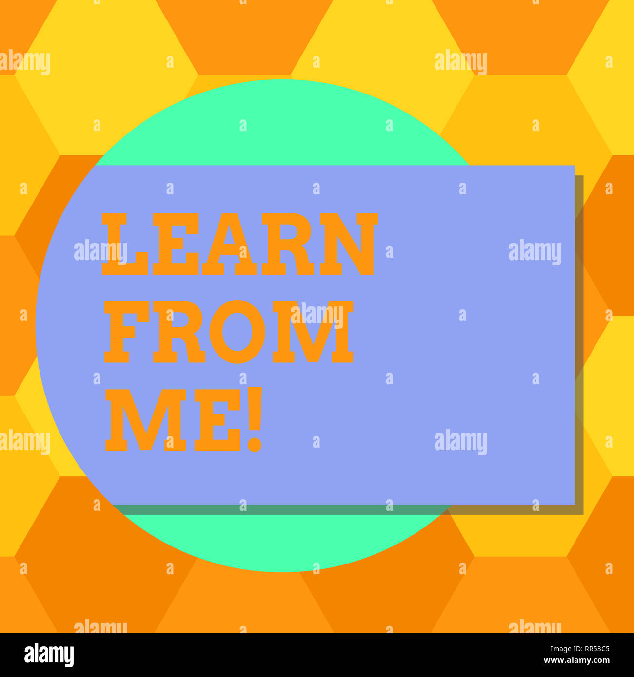 Handwriting text Learn From Me. Concept meaning Follow my lead and ...