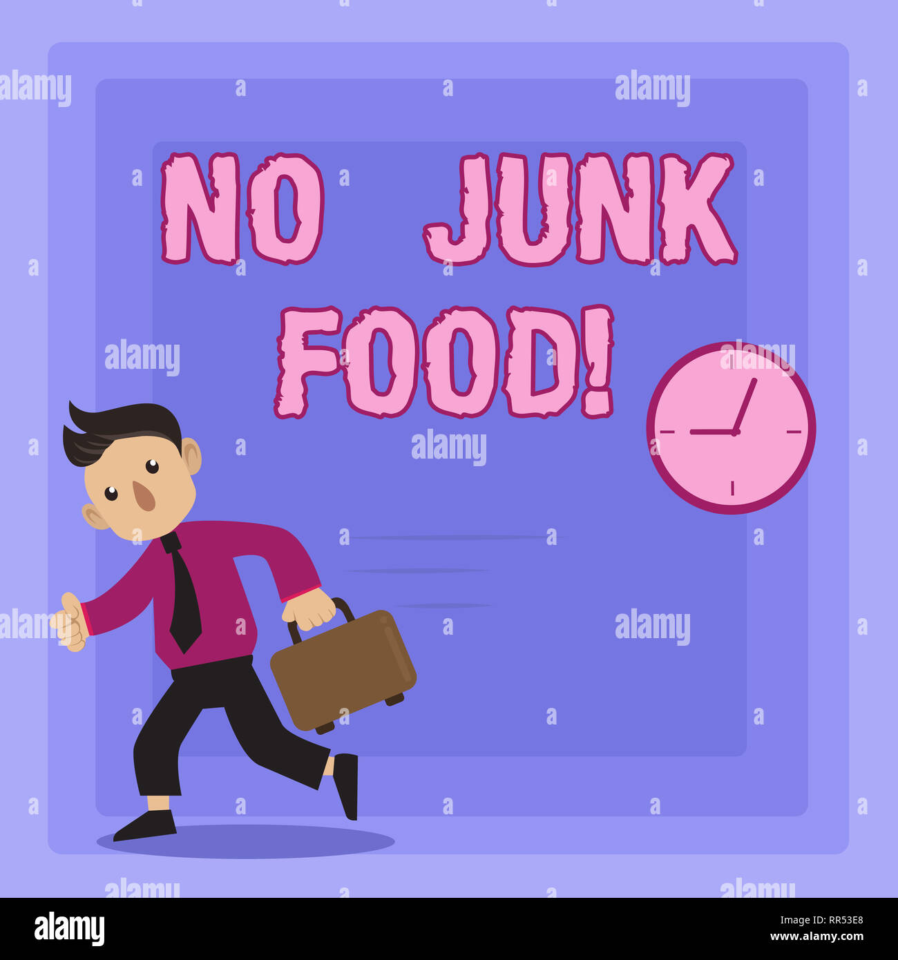 Handwriting text writing No Junk Food. Concept meaning Stop eating ...