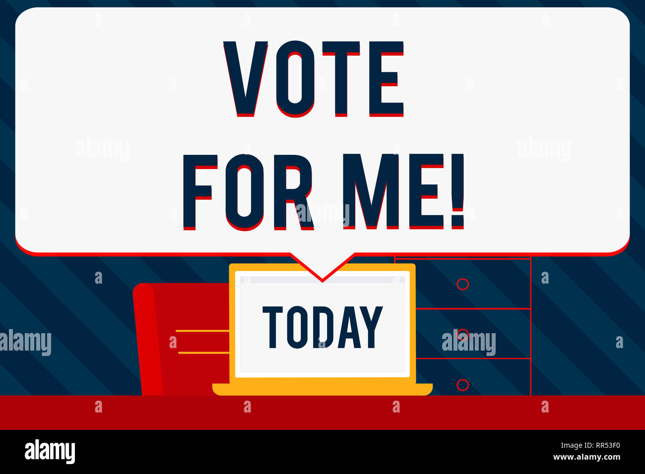 Handwriting text writing Vote For Me. Concept meaning Campaigning for a ...