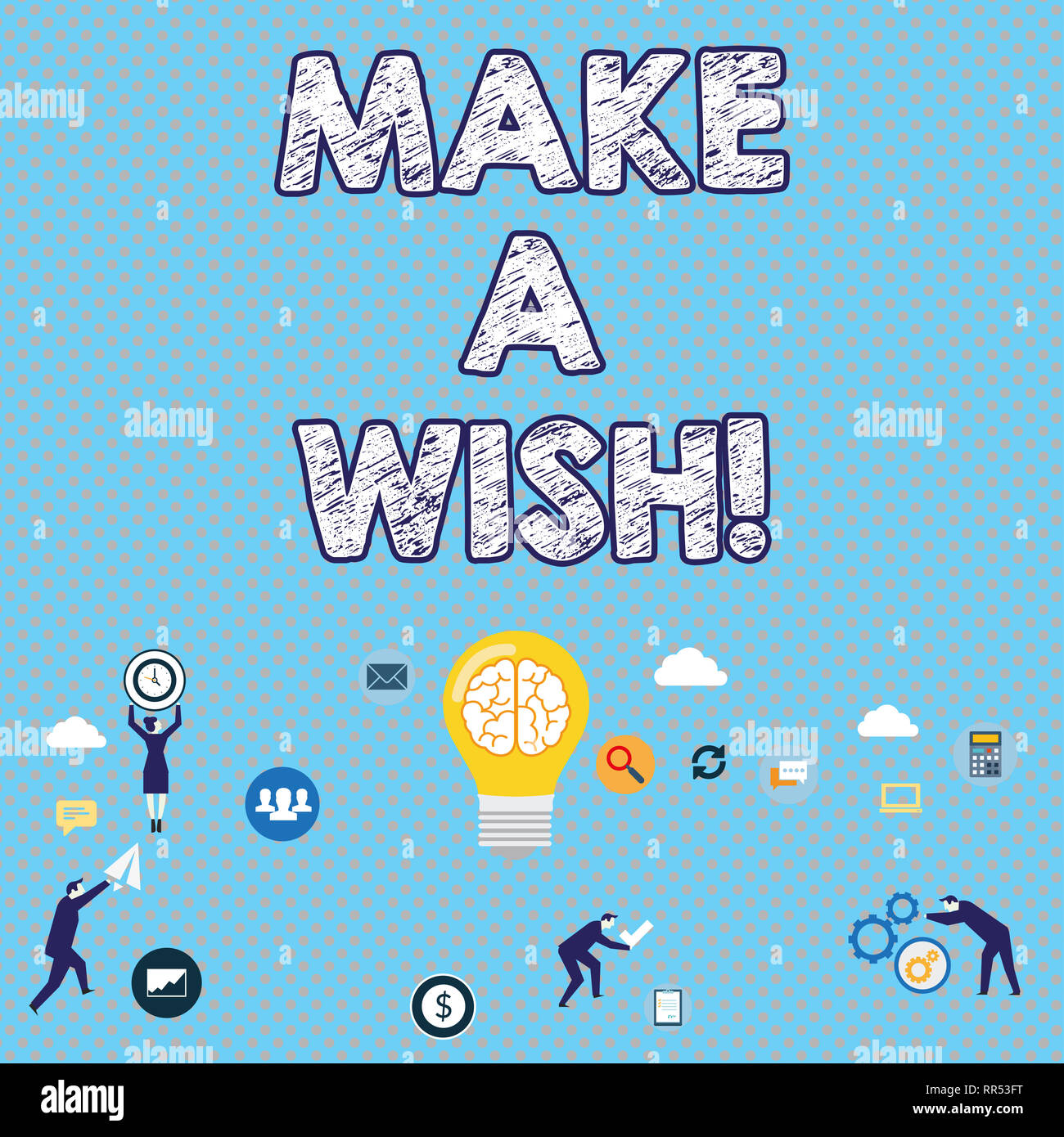 Handwriting text writing Make A Wish. Concept meaning To have dreams ...