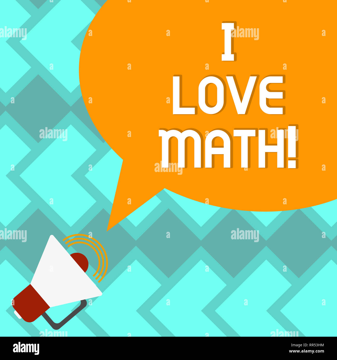 Text sign showing I Love Math. Conceptual photo To like a lot doing ...