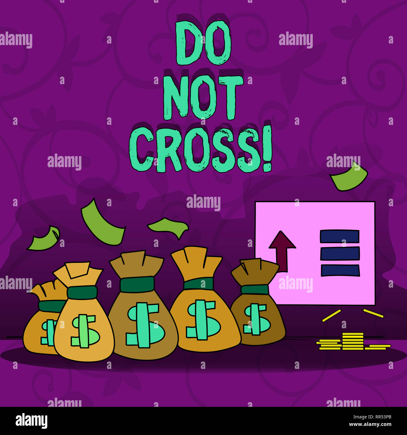 Conceptual hand writing showing Do Not Cross. Business photo showcasing Crossing is forbidden ...