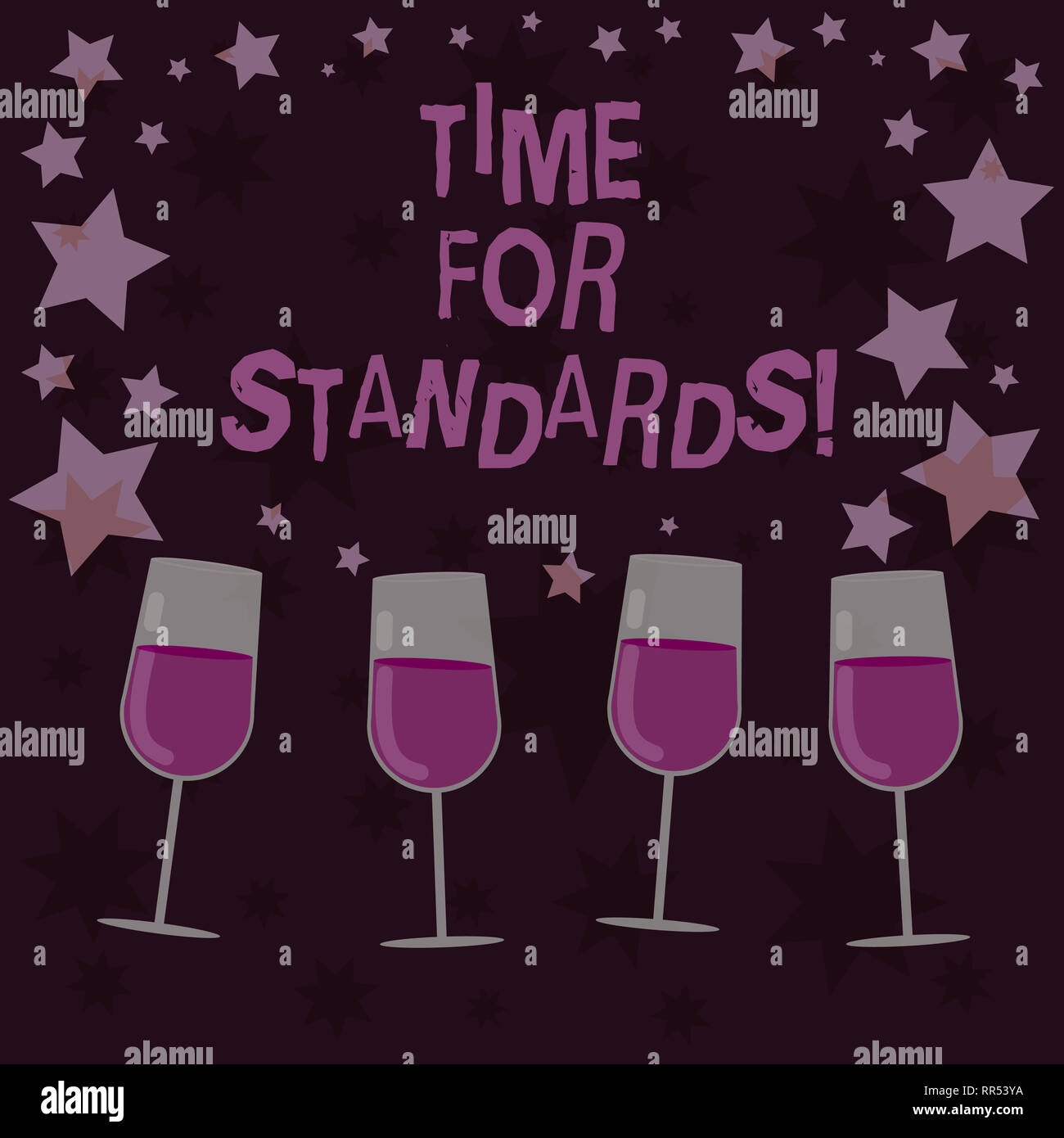 Handwriting text Time For Standards. Concept meaning specification for ...