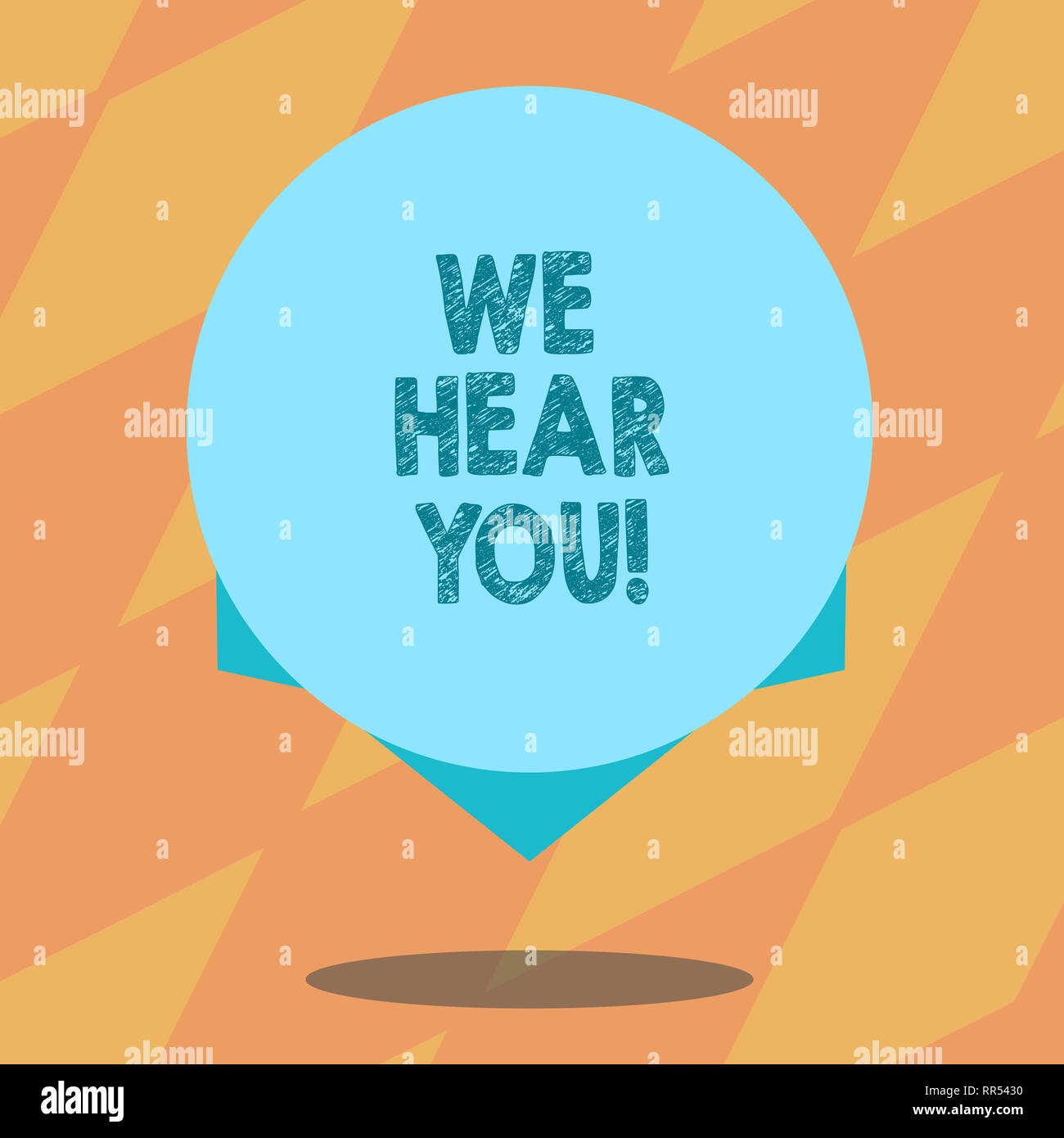 Text sign showing We Hear You. Conceptual photo Listening intently ...