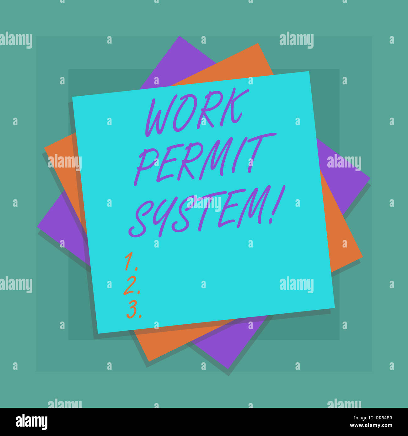 Conceptual hand writing showing Work Permit System. Business photo ...