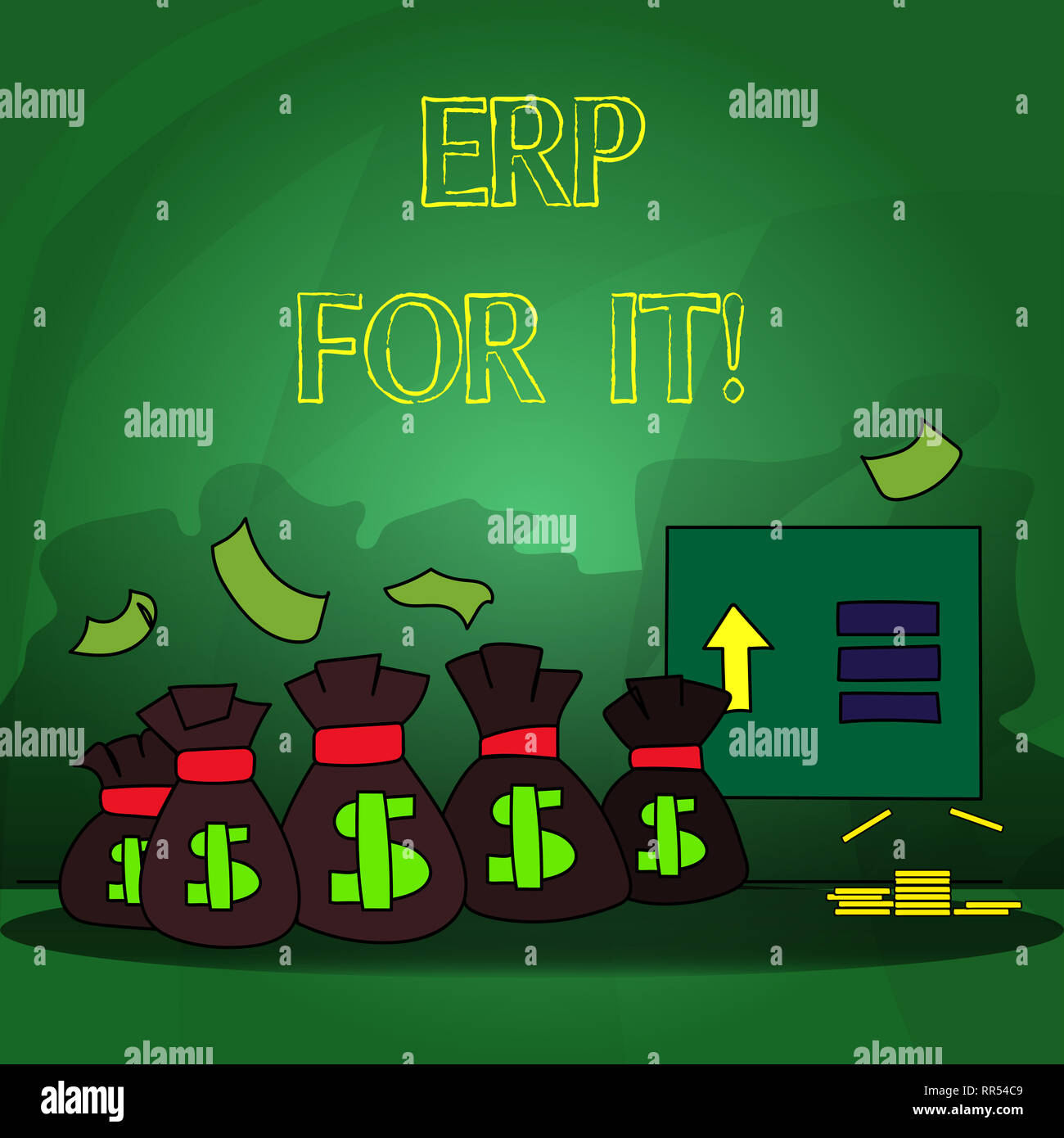 Word writing text Erp For It. Business concept for Enterprise resource ...