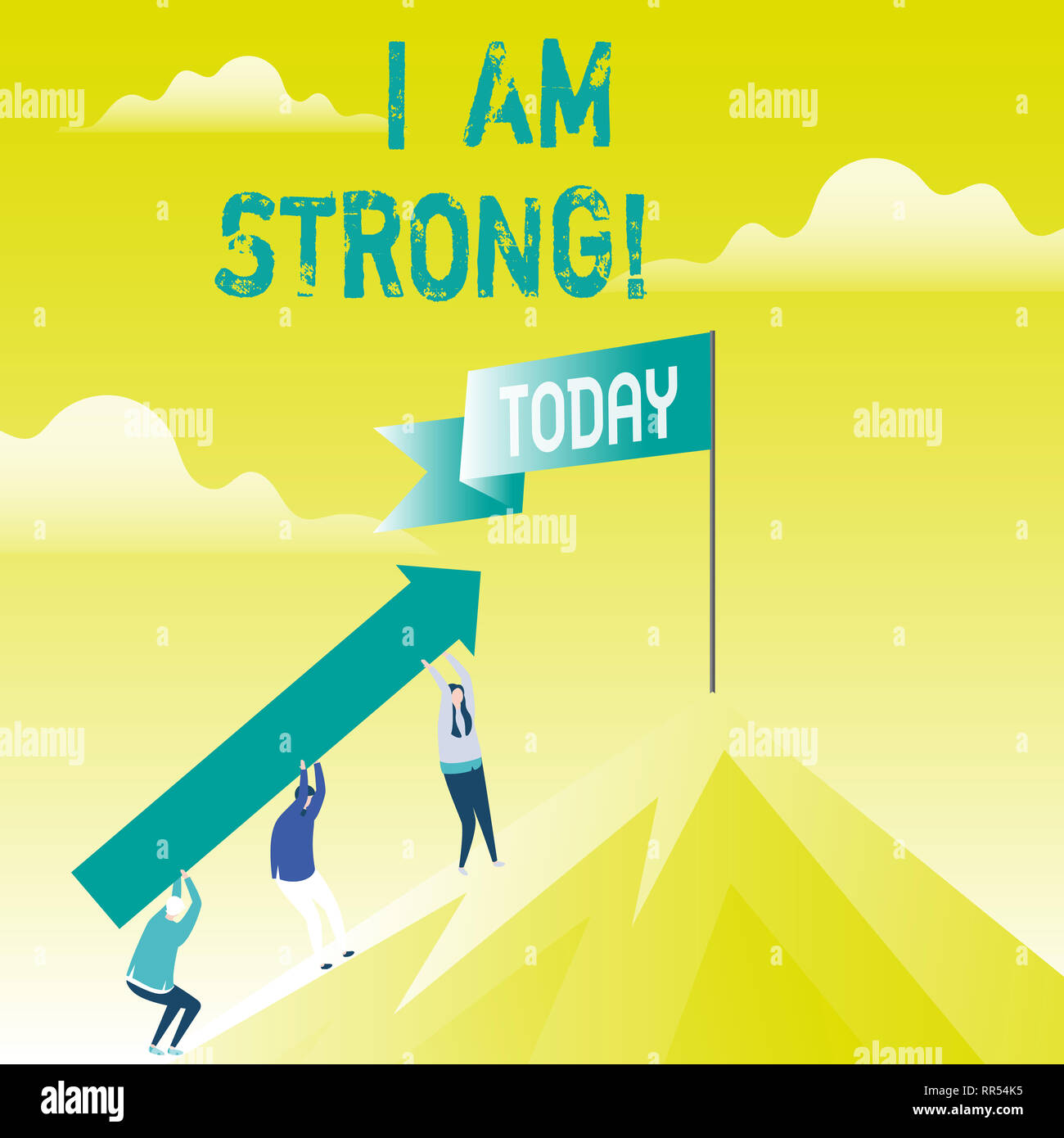Writing note showing I Am Strong. Business photo showcasing Have great ...