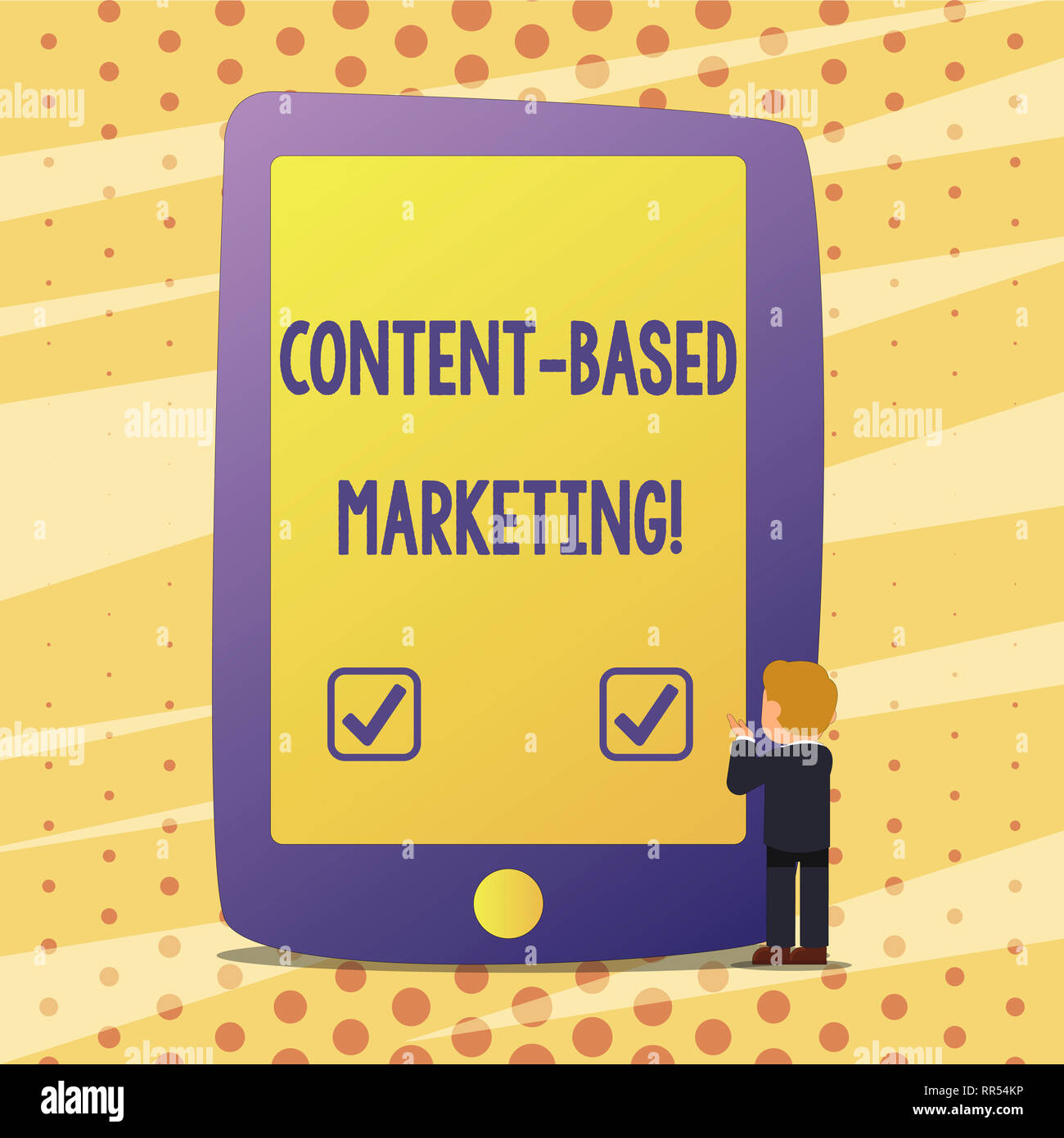 Handwriting text Content Based Marketing. Concept meaning Advertising ...