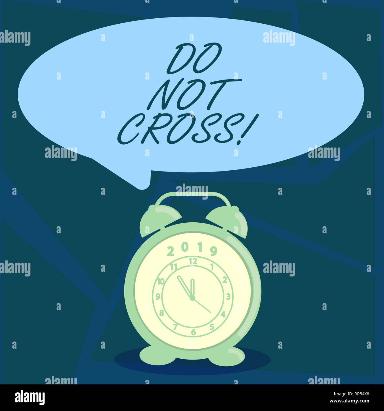 Handwriting text Do Not Cross. Concept meaning Crossing is forbidden ...