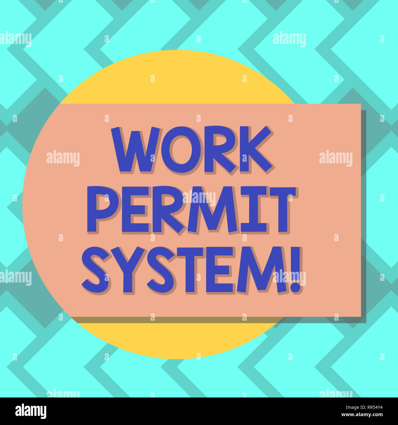 Text sign showing Work Permit System. Conceptual photo formal written ...