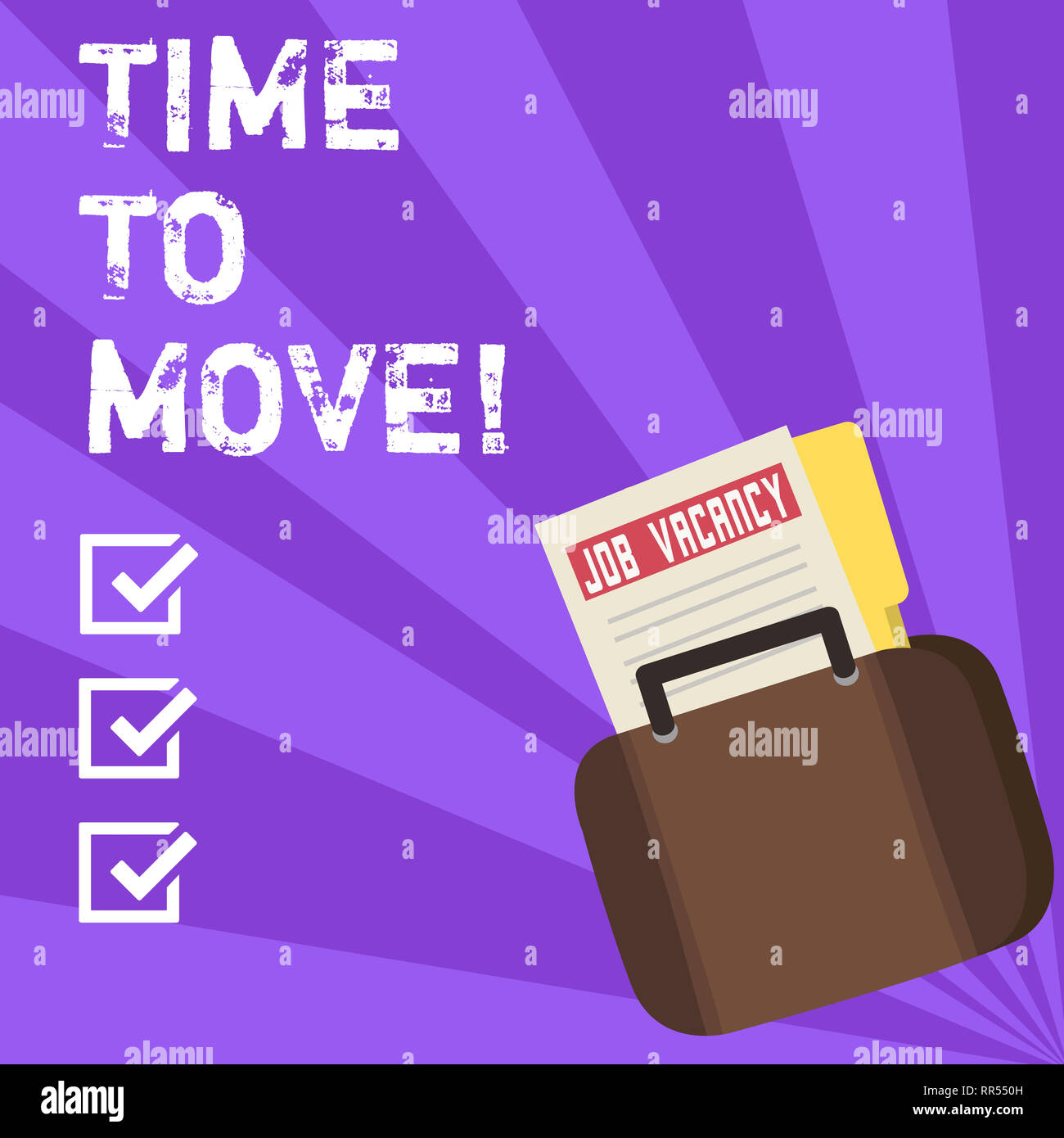 Conceptual hand writing showing Time To Move. Business photo showcasing ...
