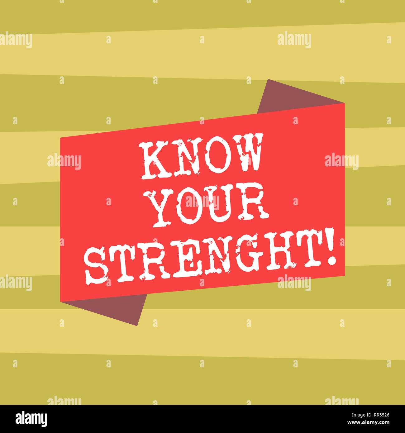 Text sign showing Know Your Strength. Conceptual photo identifying ...