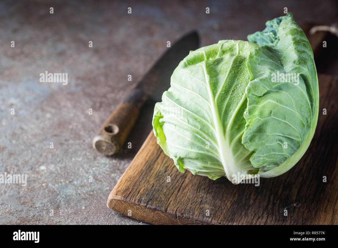 Fresh green cabbage Stock Photo - Alamy