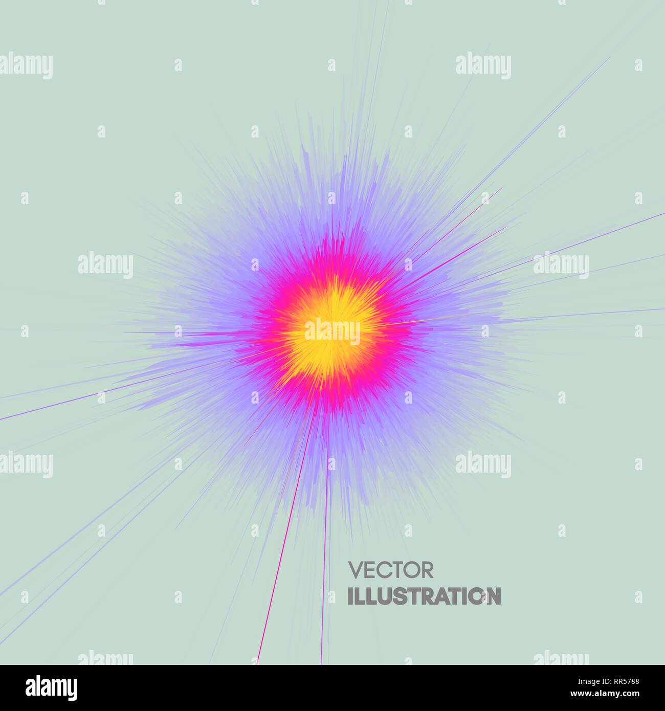 Background with explosion. Starburst dynamic lines. Solar or starlight ...