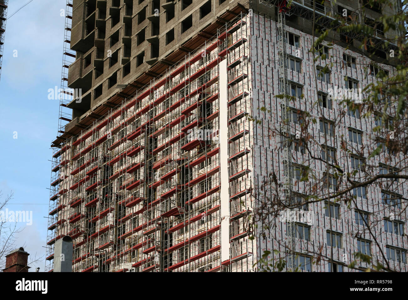 house develop view on building Stock Photo - Alamy