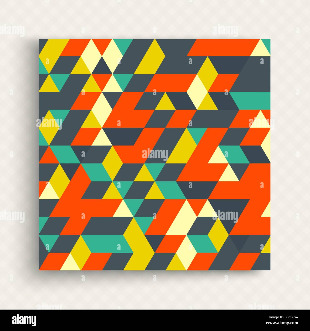 Cover design template. 3d blocks structure background. Vector illustration Stock Vector Image ...