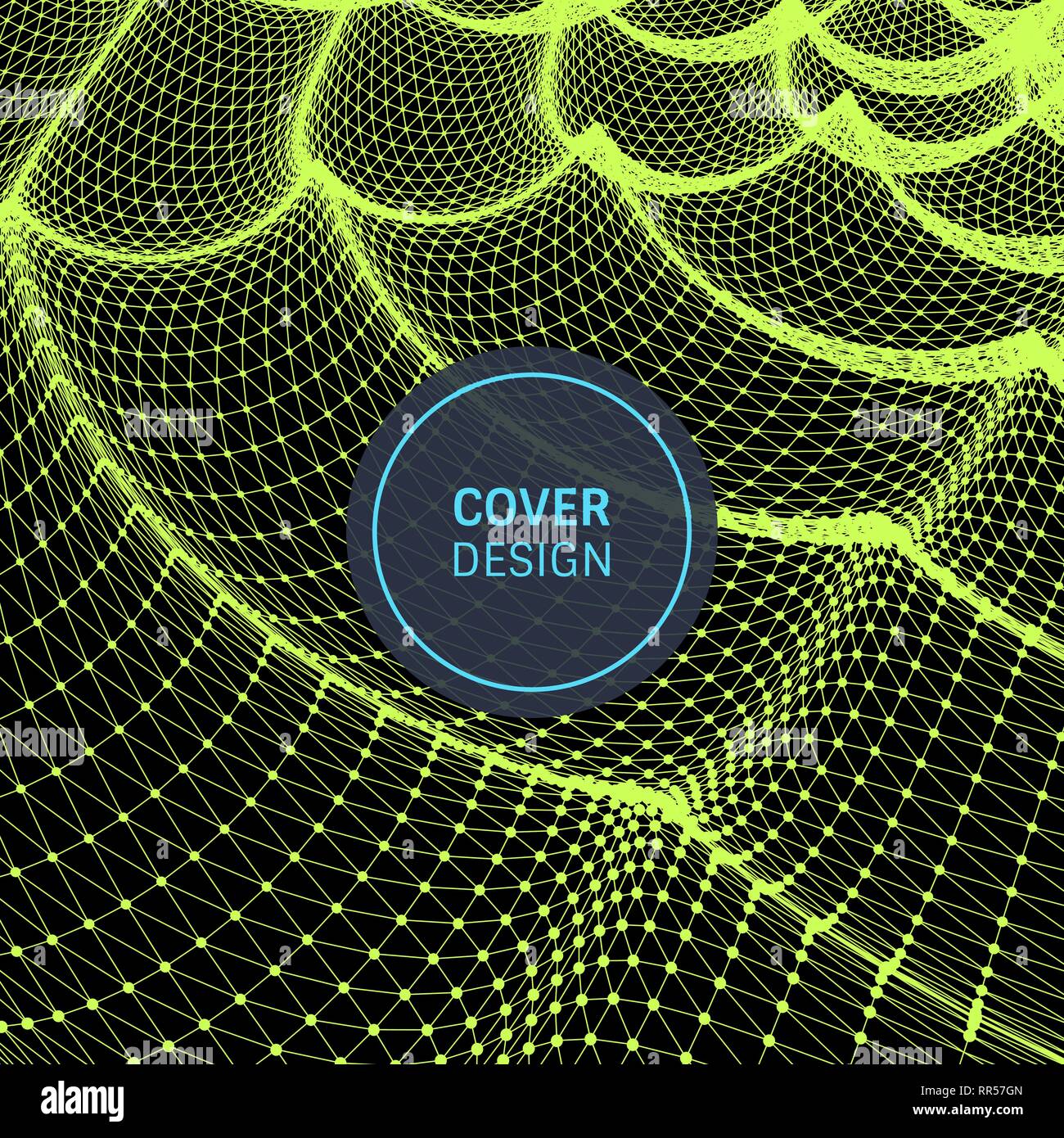 Wavy grid background. 3d abstract vector illustration Stock Vector ...