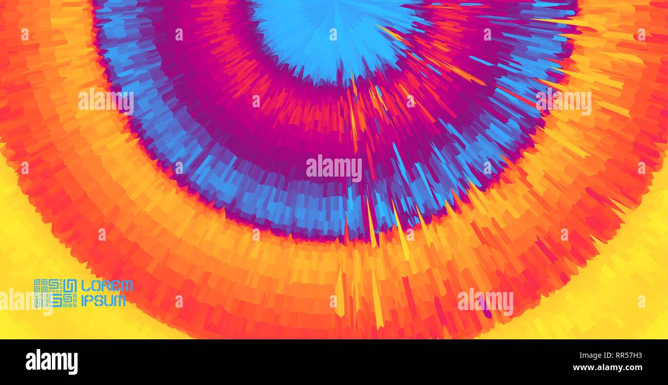 Abstract circular background with dynamic rays. Radial structure. Art design for your project ...