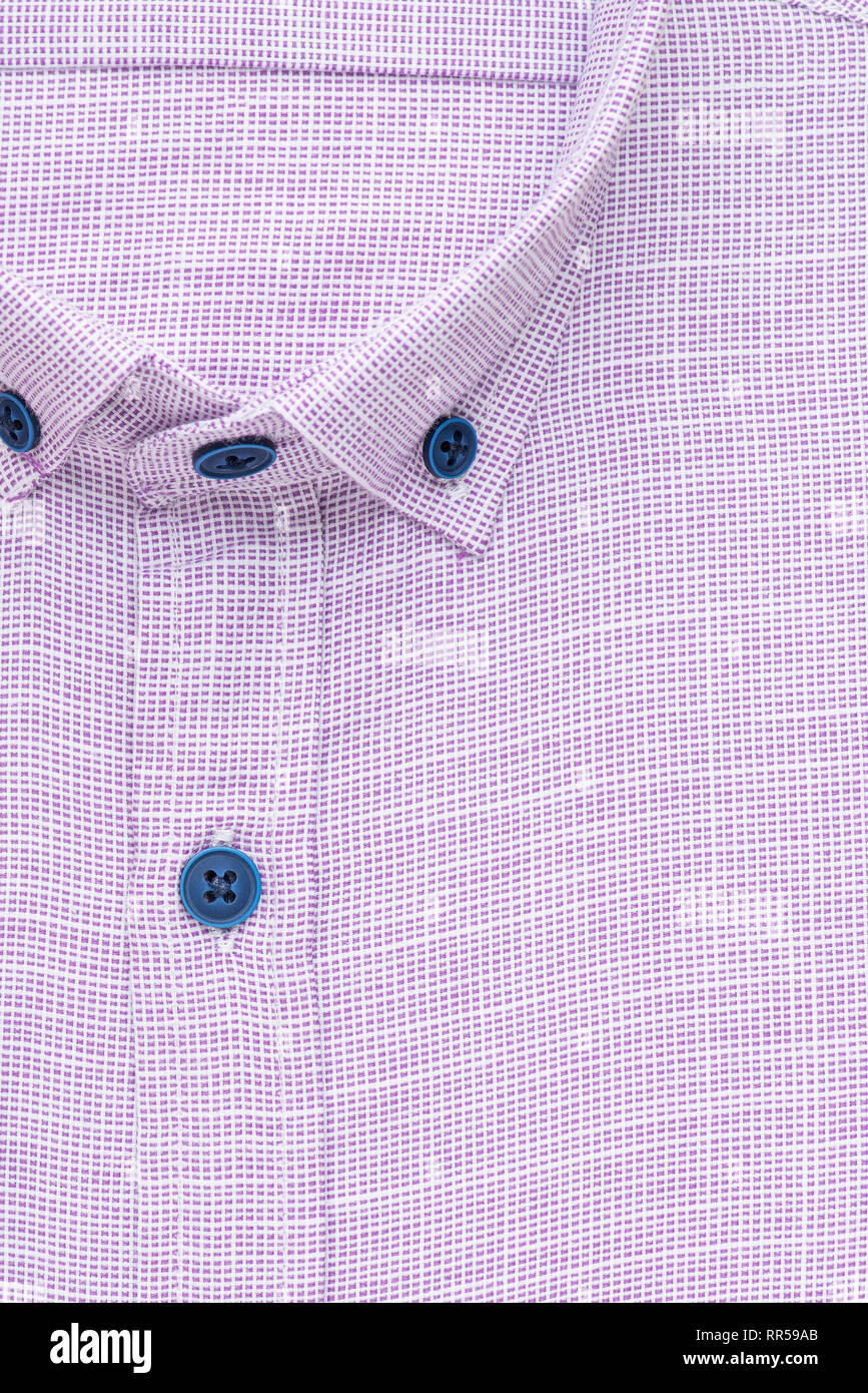 red shirt, detailed close-up collar and button, top view Stock Photo ...