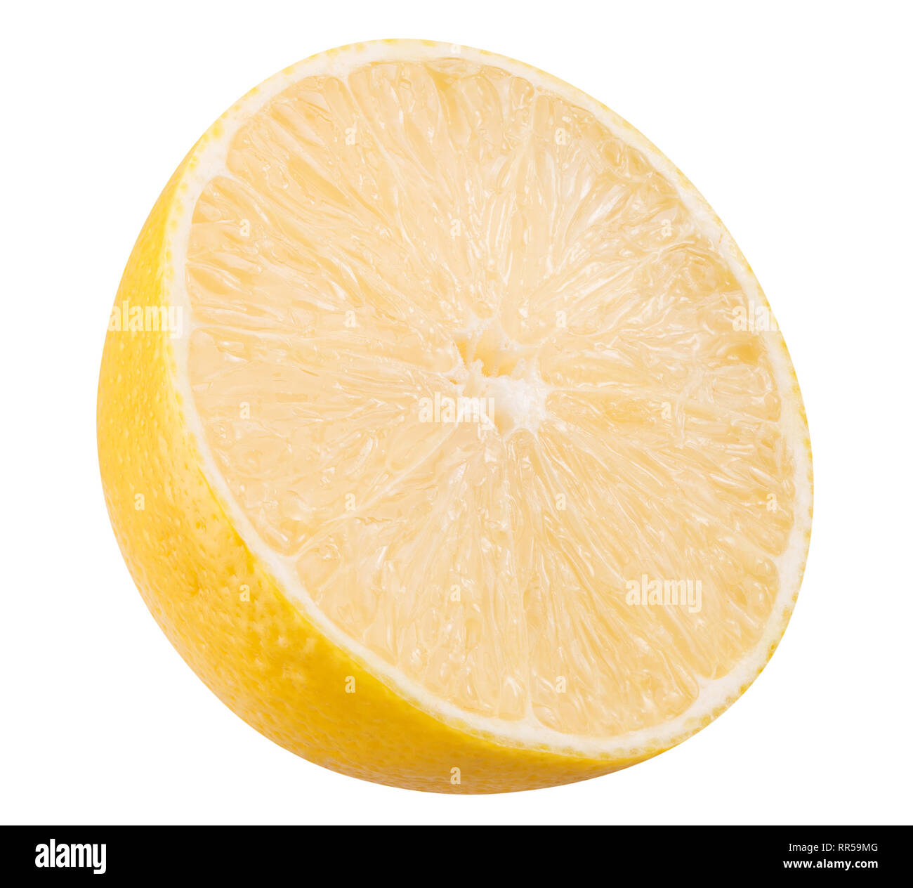half of lemon isolated on a white background Stock Photo - Alamy