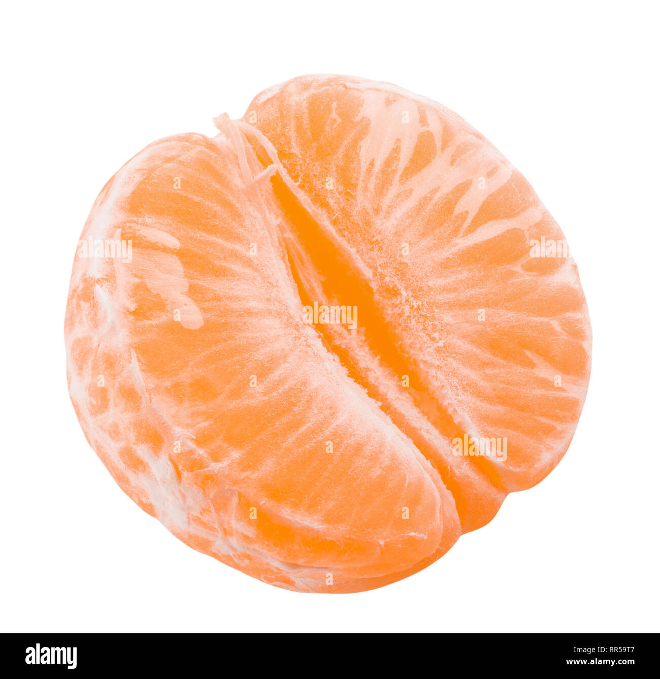 tangerine without peel isolated on a white background Stock Photo - Alamy