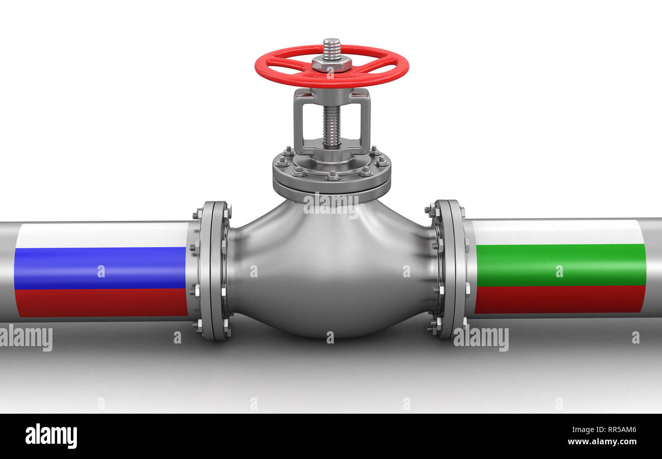 Gas pipeline flags bulgaria hi-res stock photography and images - Alamy