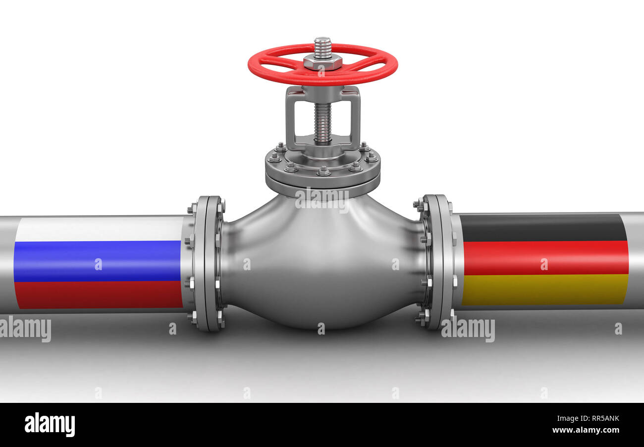 Pipeline with flags germany hi-res stock photography and images - Alamy