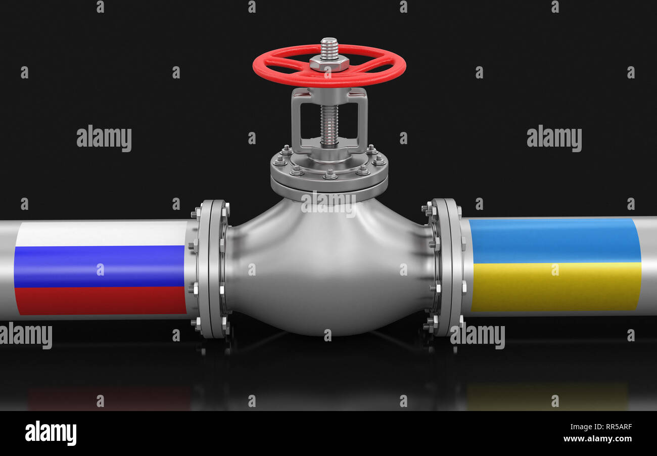 Pipeline with flags. Image with clipping path Stock Photo - Alamy