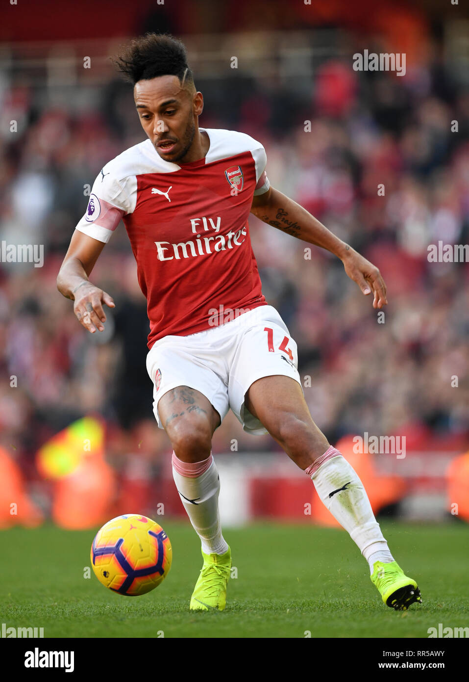 Arsenal's Pierre-Emerick Aubameyang during the Premier League match at ...
