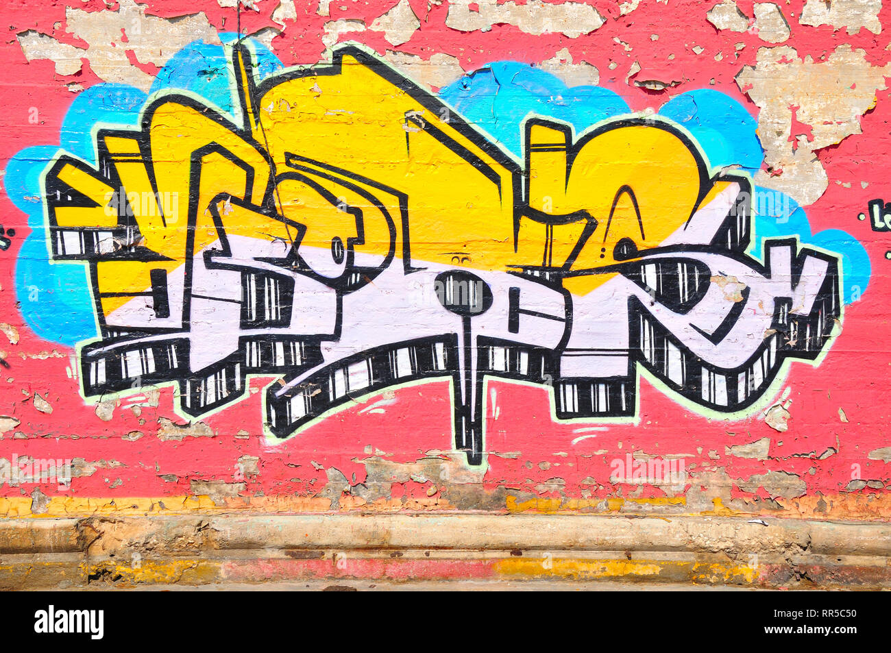 Colored urban graffiti in Tel Aviv. Israel Stock Photo - Alamy