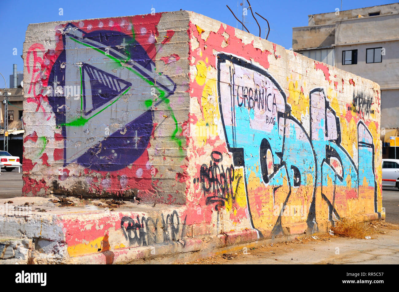 Colored urban graffiti in Tel Aviv. Israel Stock Photo - Alamy