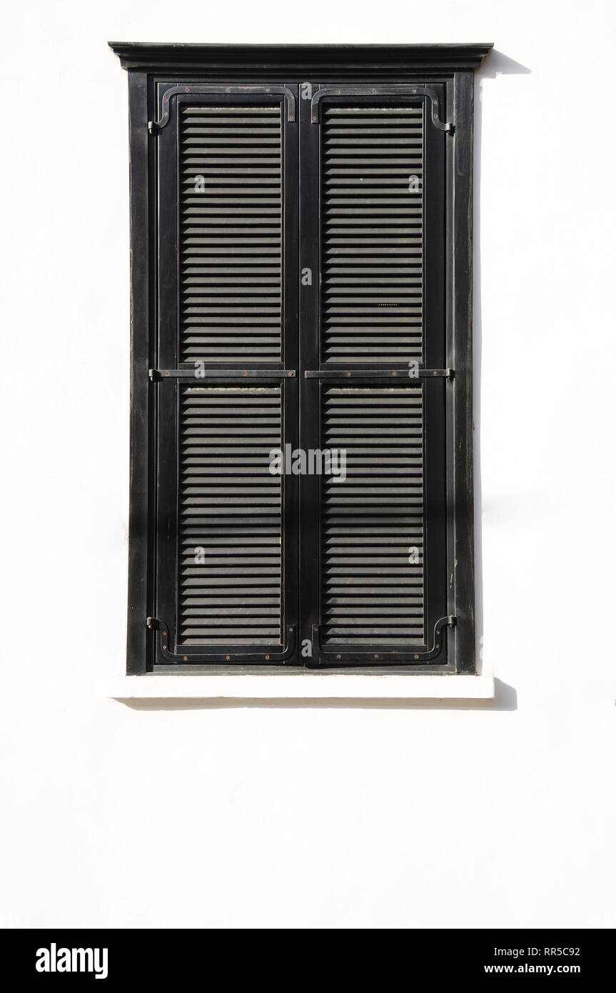 Shuttered window wall exterior Cut Out Stock Images & Pictures - Alamy