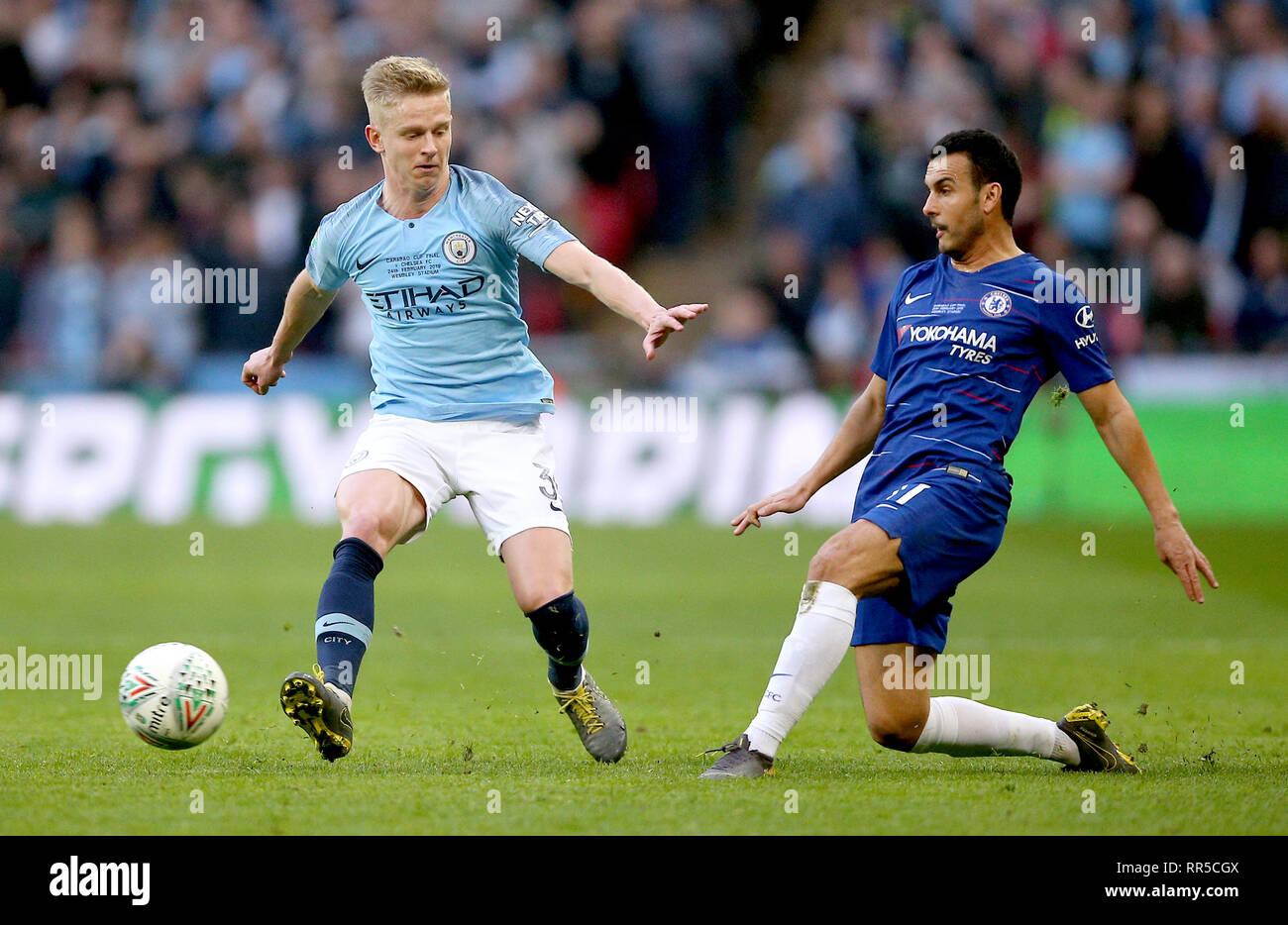 Chelseas Pedro Right And Manchester Citys Oleksandr Zinchenko