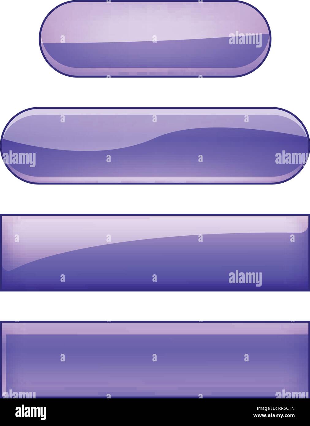 vector bright glossy web buttons set - violet Stock Vector Image & Art ...