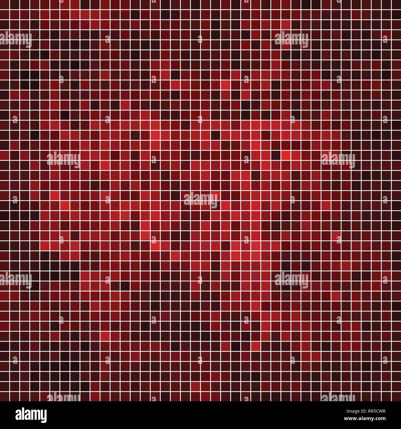 abstract vector square pixel mosaic background - red Stock Vector Image ...