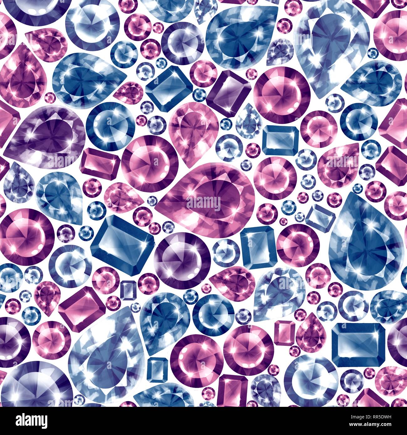 Seamless colorful diamond gemstones pattern 3 Stock Photo - Alamy