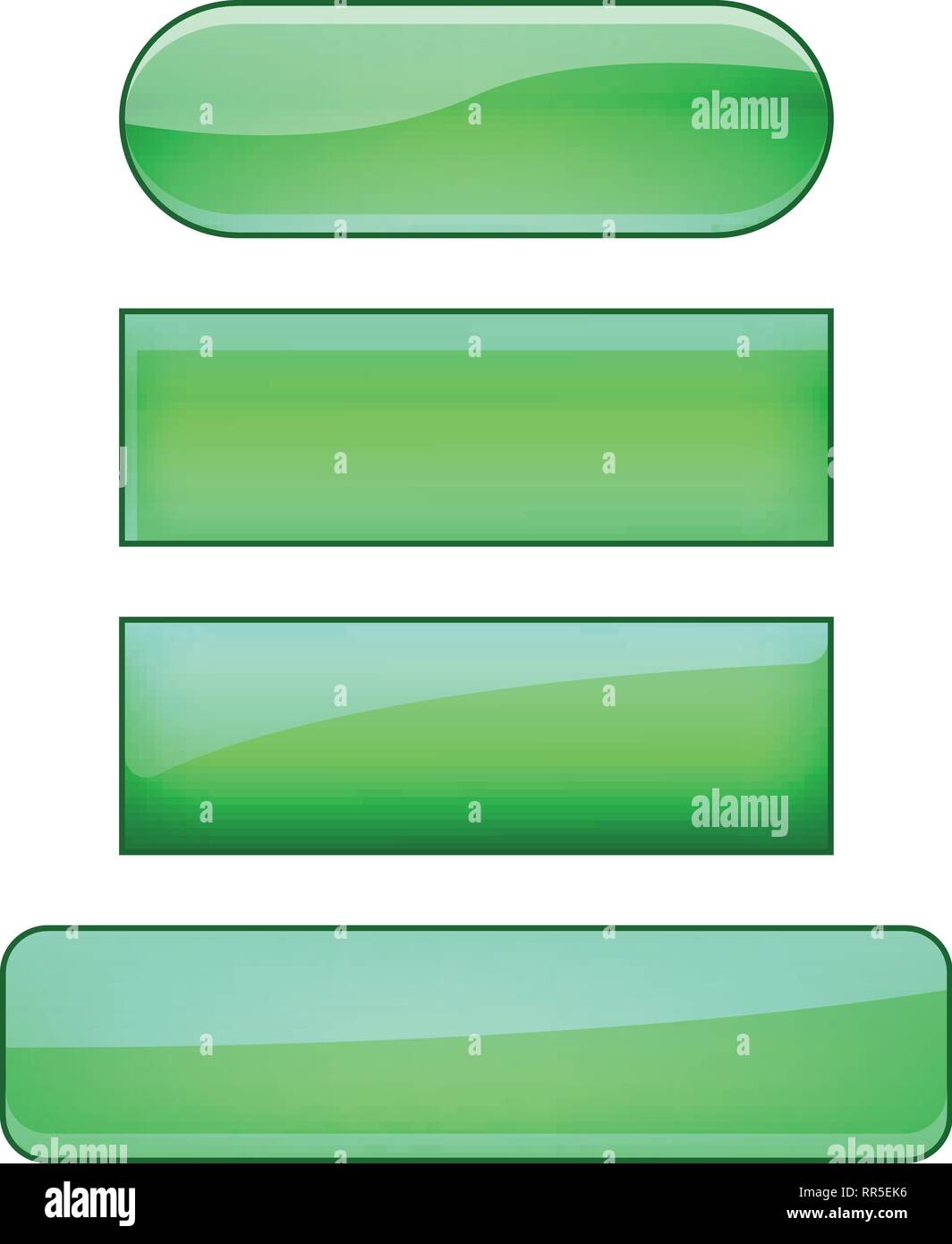 vector bright glossy web buttons set - green Stock Vector Image & Art ...