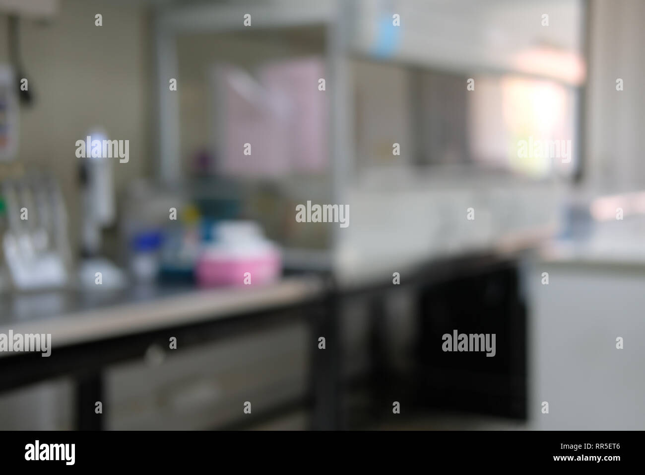 scientific biotechnology biiology lab laboratory. defocused blur ...