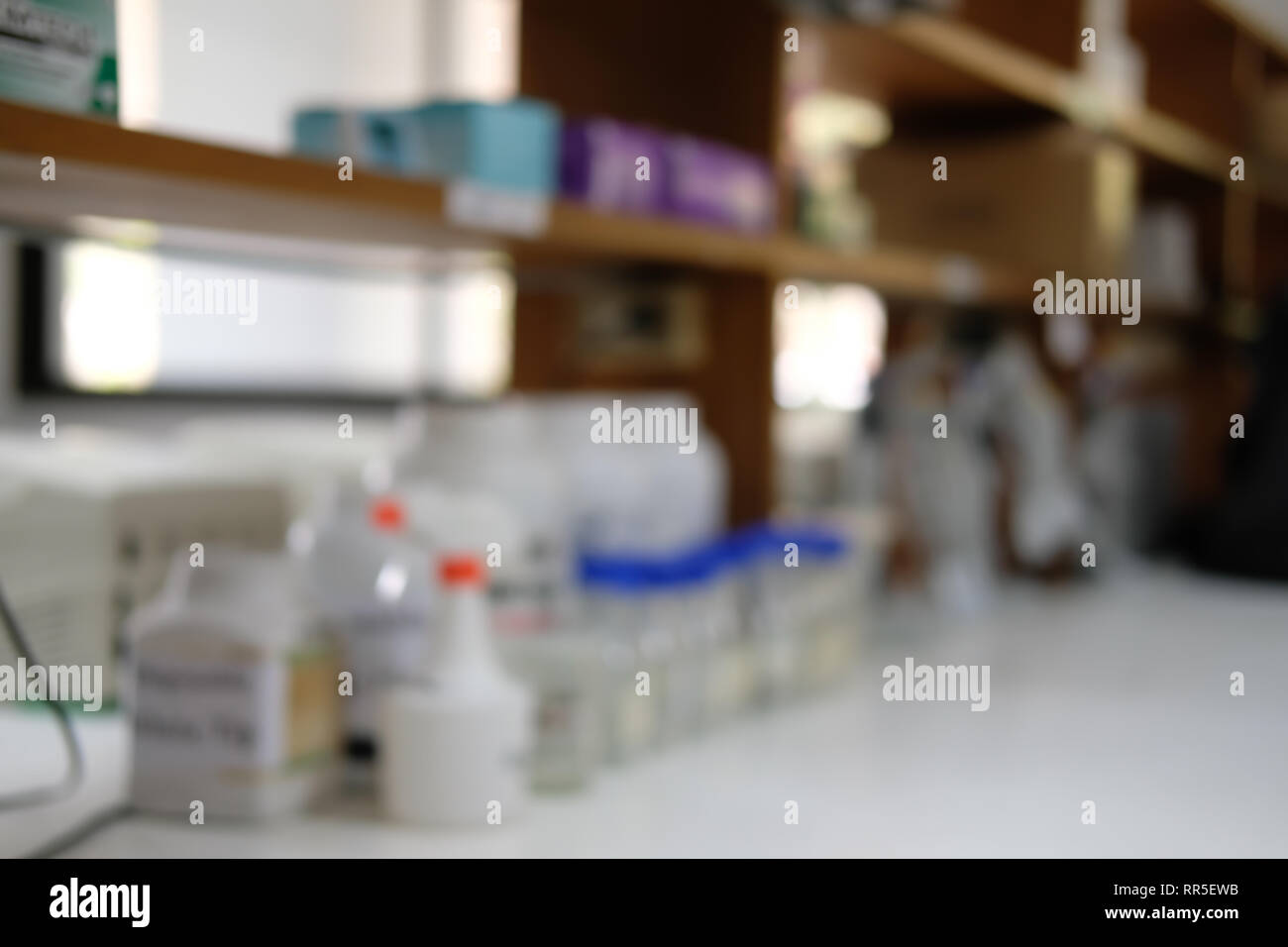 scientific biotechnology biiology lab laboratory. defocused blur ...