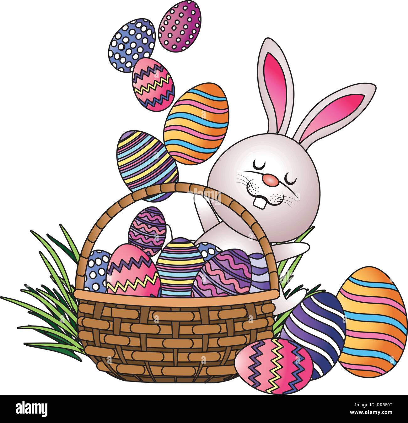 easter rabbit cartoon Stock Vector Image & Art - Alamy