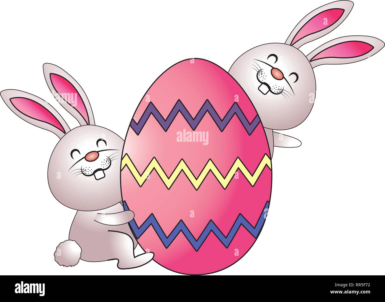 easter rabbits cartoon Stock Vector Image & Art - Alamy
