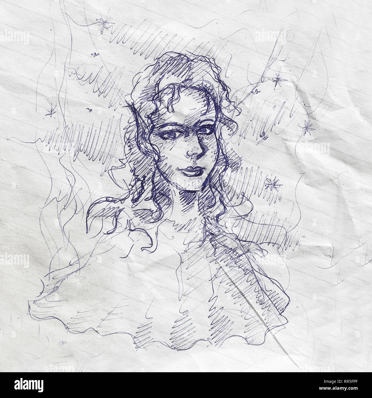 Fairy Face Drawings In Pencil